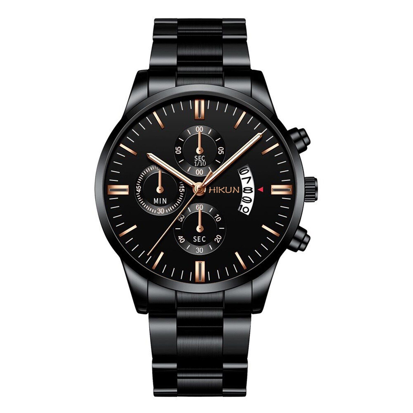 Reloj de pulsera de cuarzo negro para Hombre, esfe... – Grandado