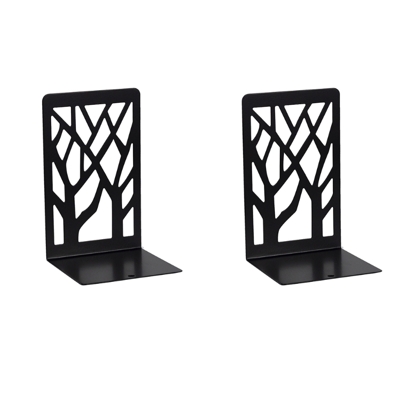 Hollow-out Nonskid Thickening Iron Metal Bookends ... – Grandado