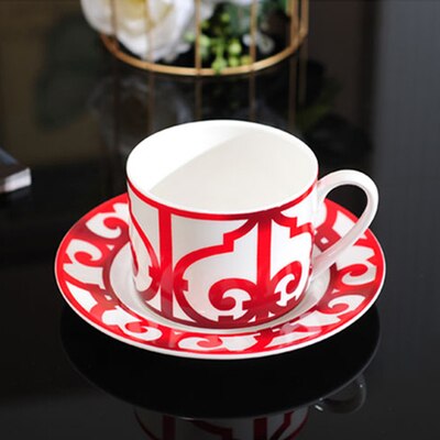 Red Coffee Cup Ceramic Tea Cup Set Dish Animal Tab... – Grandado