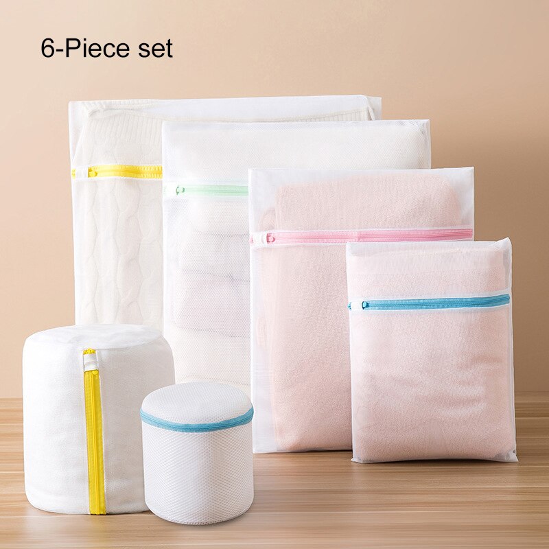 6pcs Thicken Mesh Wash Bag with Zipper Strong Wear... – Grandado