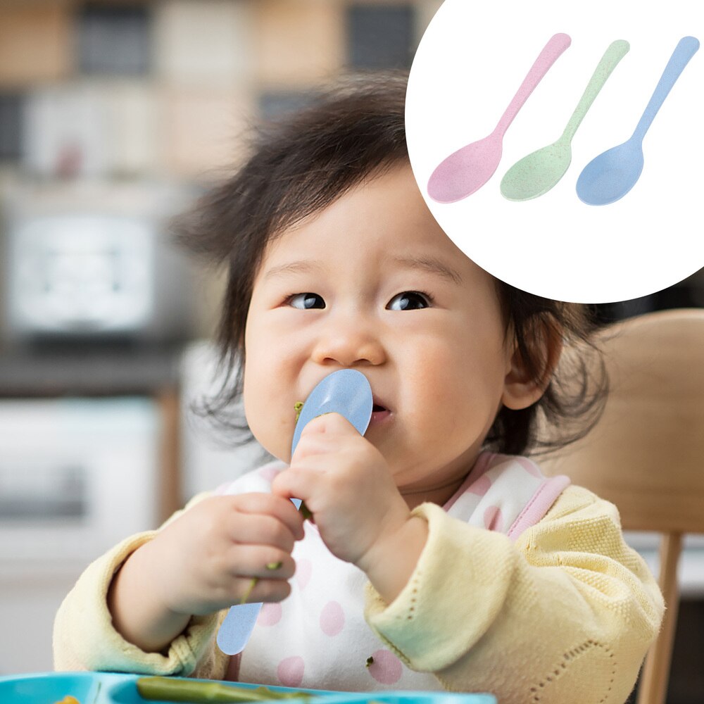 6Pcs Tarwe Stro Kind Lepels Anti-Brandwonden Soep ... – Vicedeal