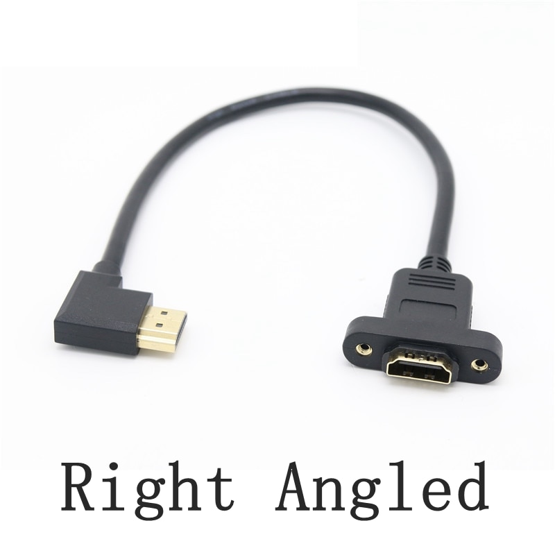 90 Angle HD Cable Male To Female Case Panel Mount ... – Vicedeal