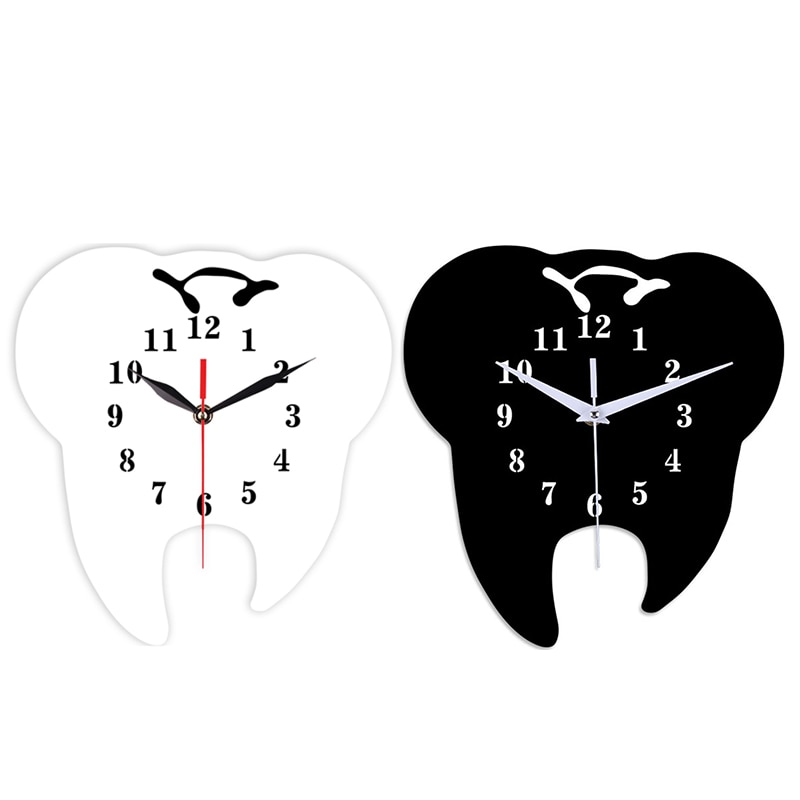 Timelike 2 Pcs Tooth-Shaped Wall Clock Dental Orna... – Grandado