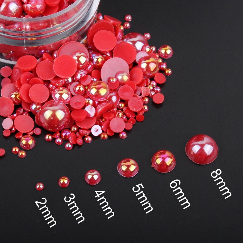 Røde abs abs plast perle perler mix størrelse ca. ... – Grandado