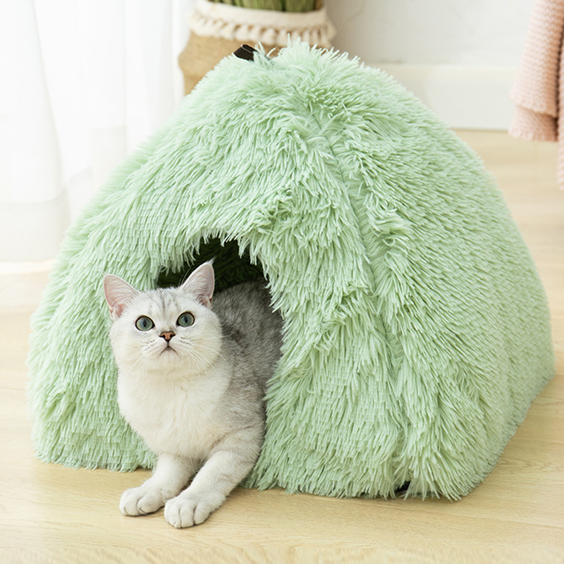 Very Soft Cat Bed Plush Cats House Pet Basket Mat ... – Grandado