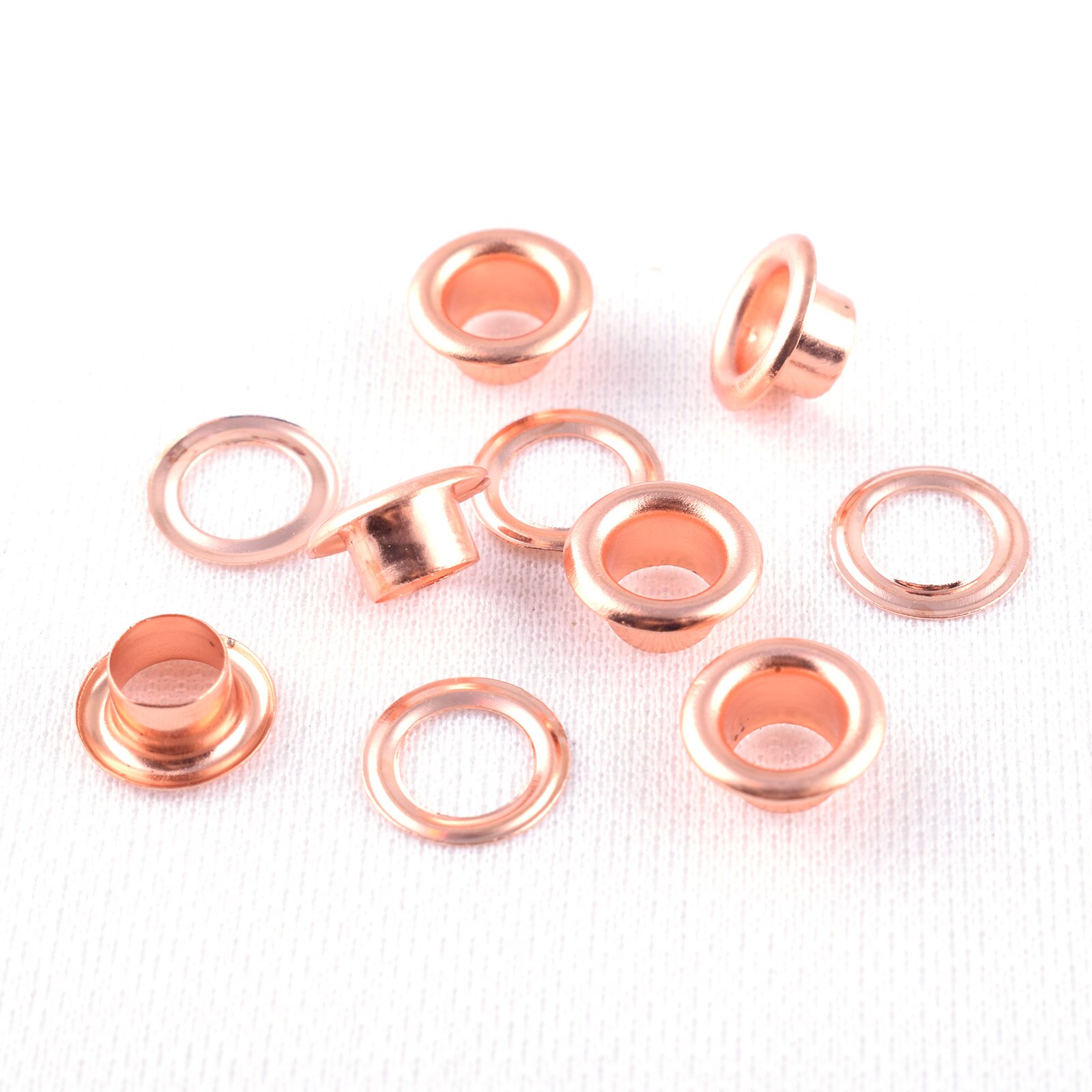 6Mm Rose Gold Oogjes Grommets Met Ringen Metalen R... – Grandado