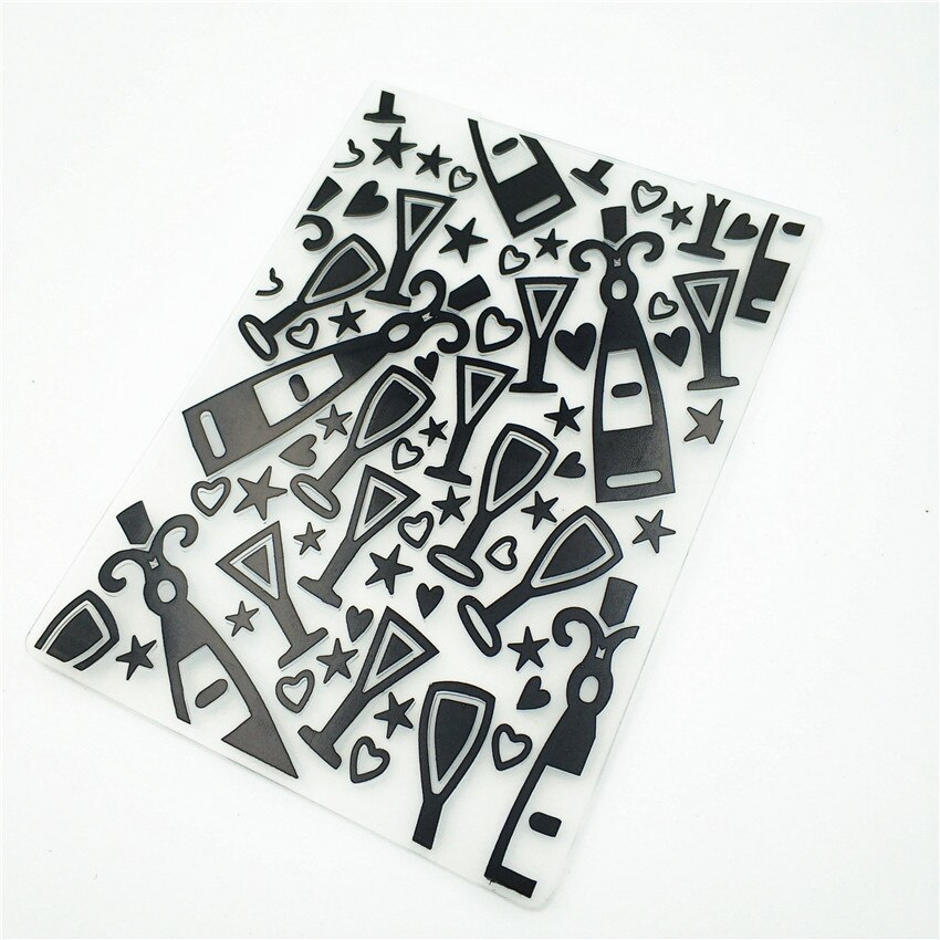 10.5x14.5cm wine bottle Embossing folders Plastic ... – Vicedeal