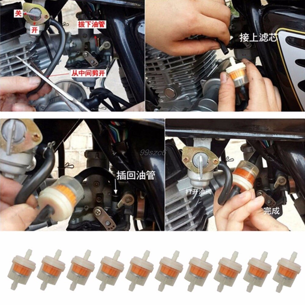 Qilejvs 10Pcs 4/25 ''4Mm Slang Motorfiets Scooter ... – Grandado