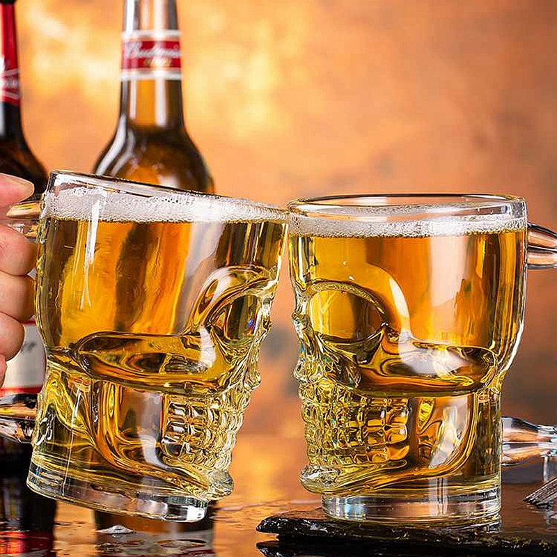 500ml Kreative Schädel Bier Tasse mit Griff Wein G... – Vicedeal