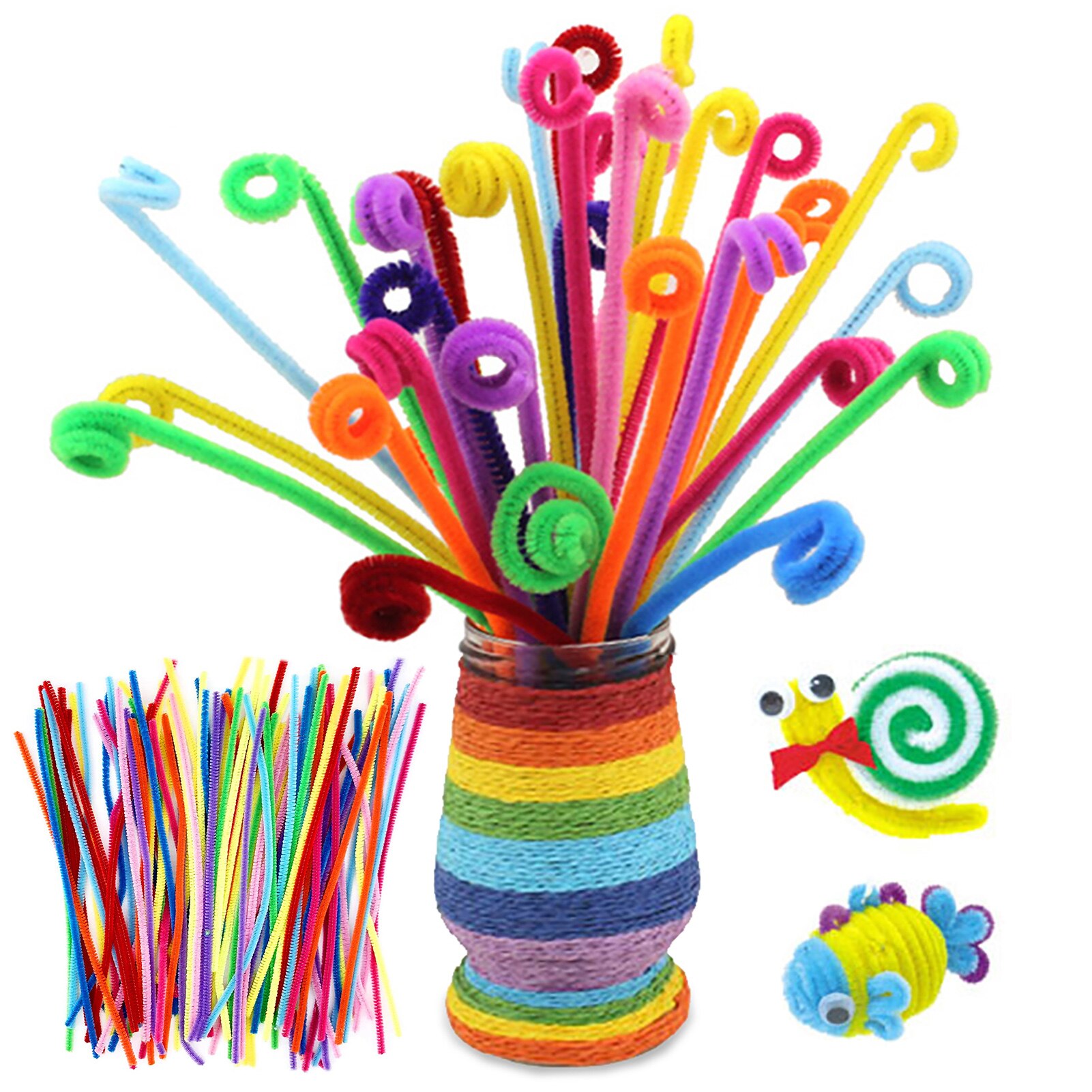 100PCS DIY Colorful Pipe Cleaner Innovative Unique... – Grandado