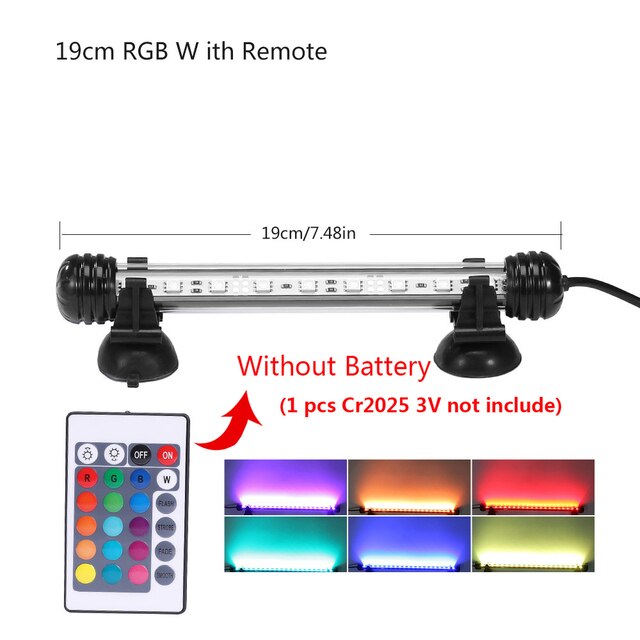 Rgb Aquarium Licht 19-59Cm Afstandsbediening Duike... – Vicedeal