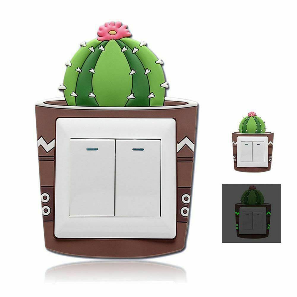 Switch Socket Frame Decor Cute Cartoon 3D Cactus F... – Grandado