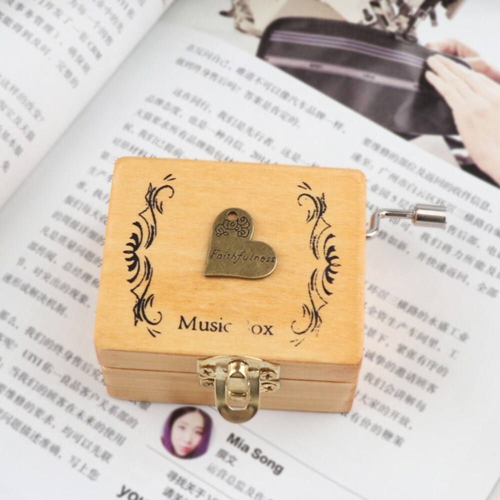 Wooden Hand-cranked Box Miniature Wind Mechanical ... – Grandado