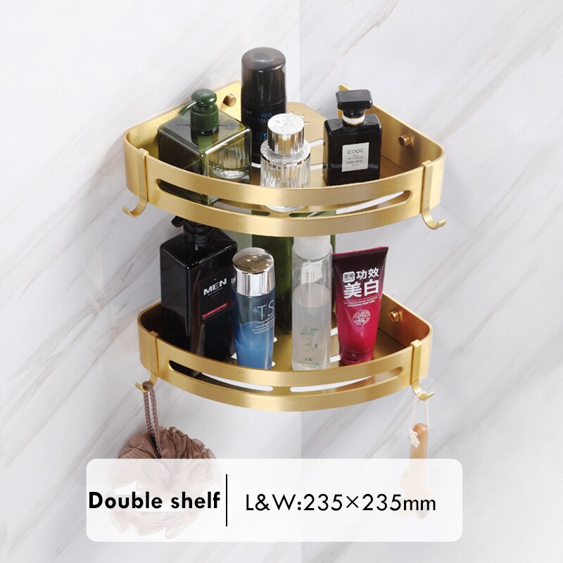 Luxury Golden Bathroom Shelves Organizer Shower Sh... – Grandado