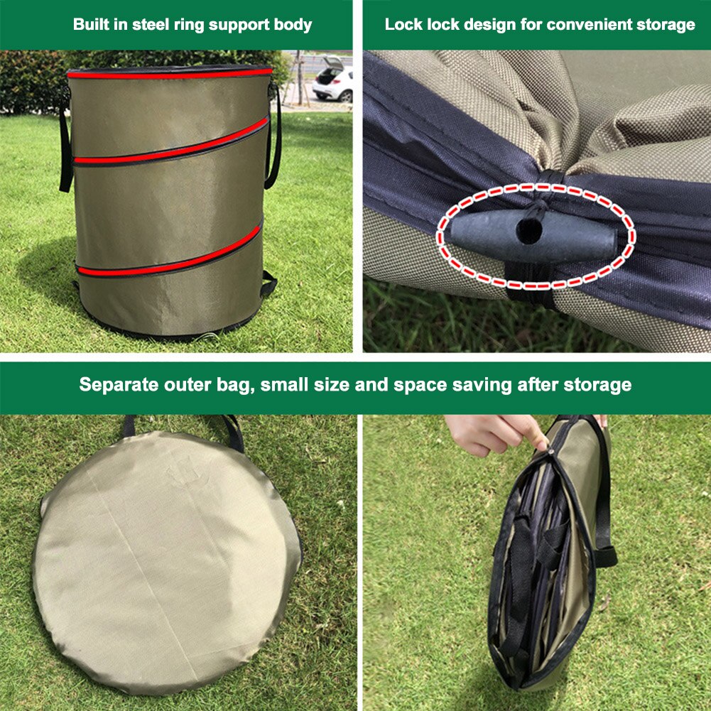 Yard Oxford Cloth Reusable Leaf Trash Can Outdoor ... – Grandado
