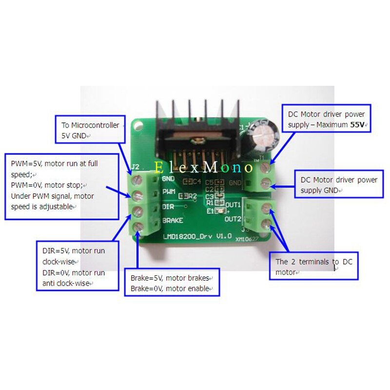 3A PWM Einstellbare Geschwindigkeit Motor- Treiber... – Grandado