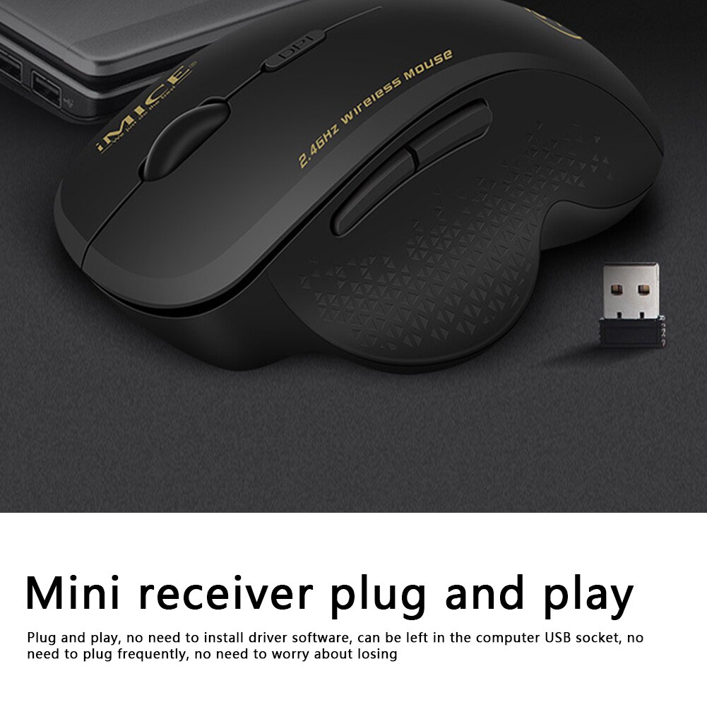 iMice G6 2.4GHz Wireless 6 Buttons Mouse 3 Level 1... – Grandado