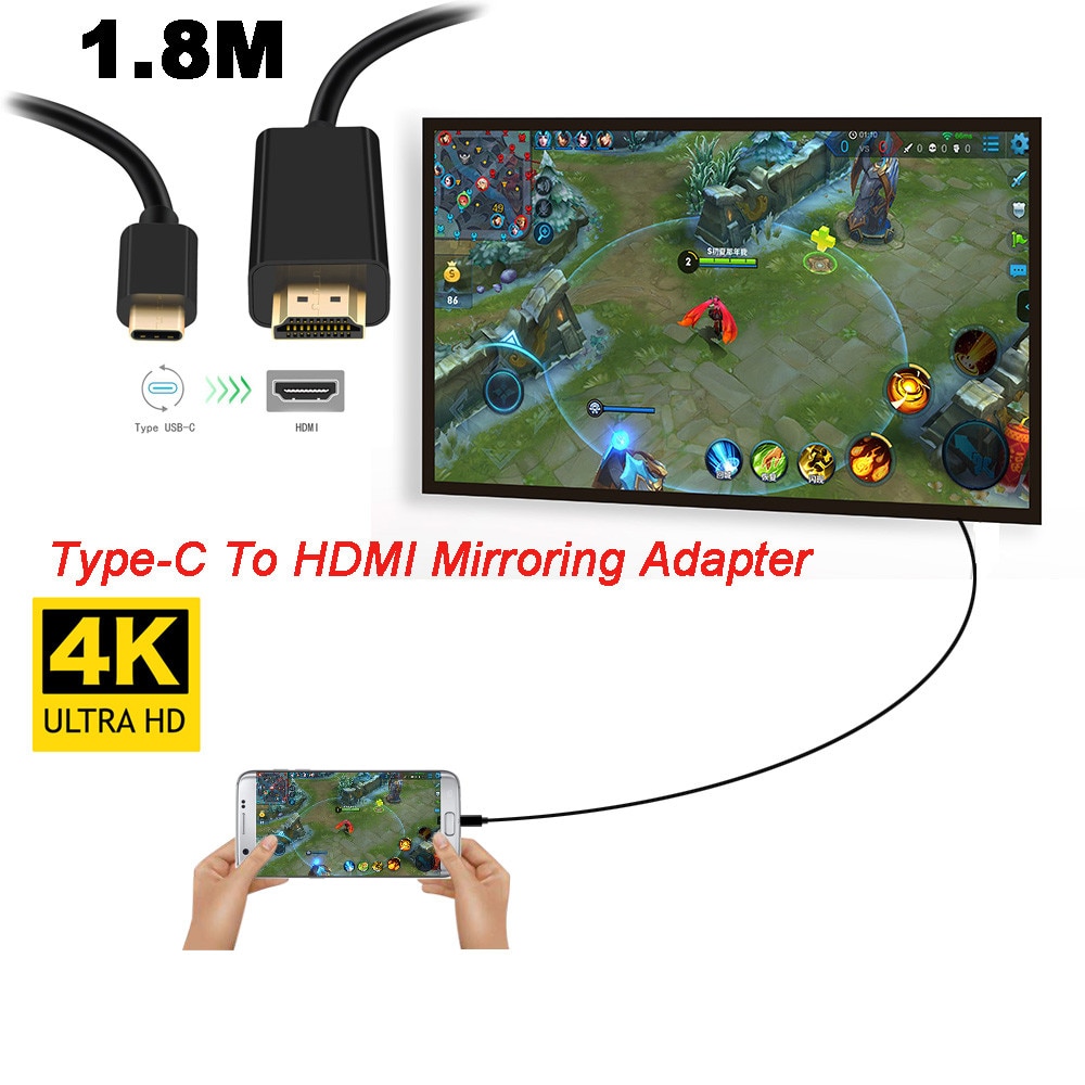 Type-C To HDMI Mirroring Adapter 4K Lightning Cabl... – Vicedeal