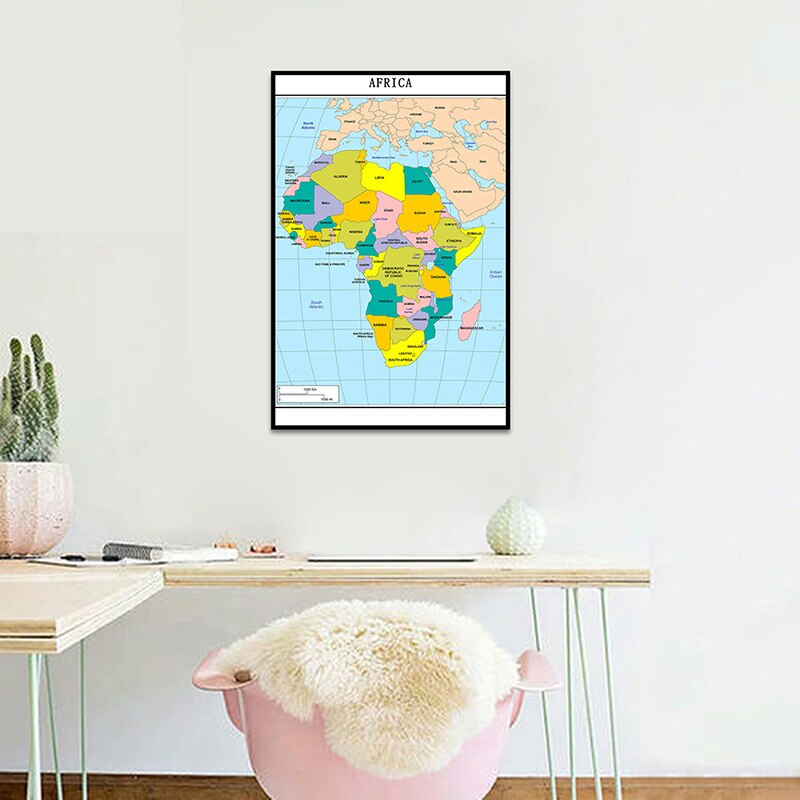 The World Political Map of Africa 59*84cm Wall Art... – Grandado