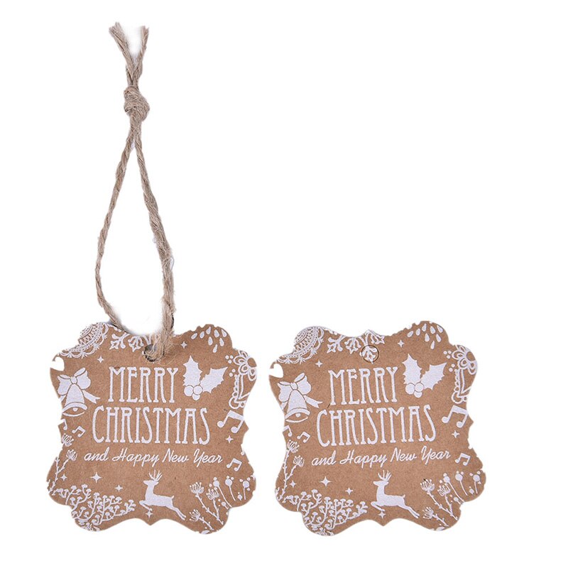 50PCS Christmas Kraft Paper Tags DIY Handmade/Than... – Vicedeal