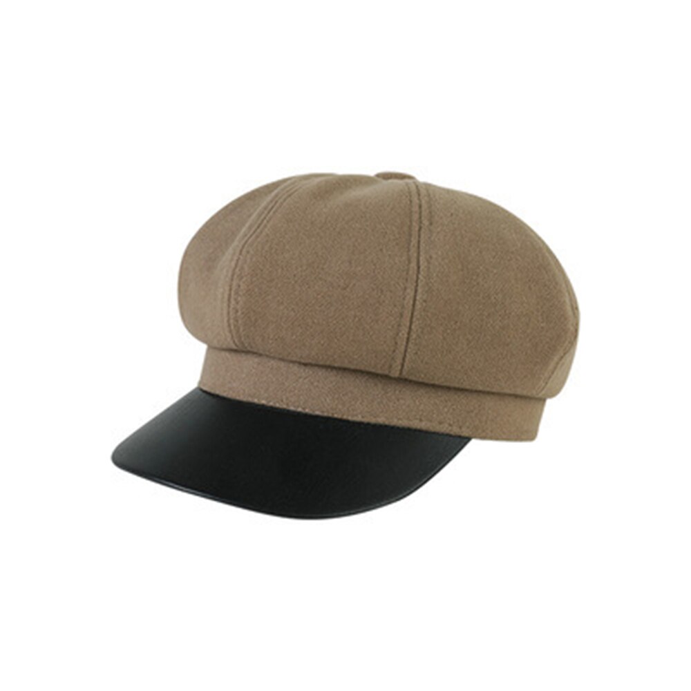 Hat female retro literary octagonal hat warm autum... – Grandado