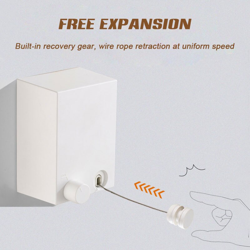 YOOLOV 4M Retractable Clothesline Wall-mounted Ind... – Vicedeal