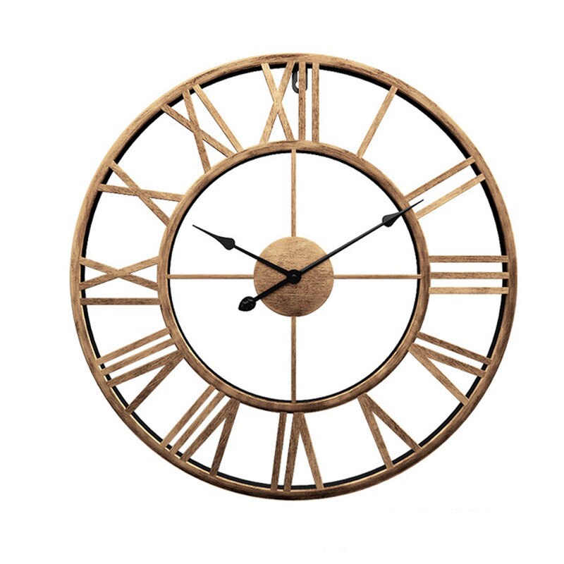 40cm Retro Iron Large Wall Clock Roman Vintage Qua... – Grandado