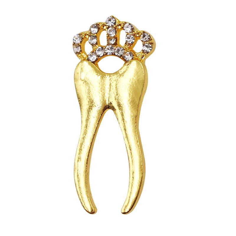1/2pcs Gold Silver Tooth Brooches Dress Lapel Pin ... – Grandado