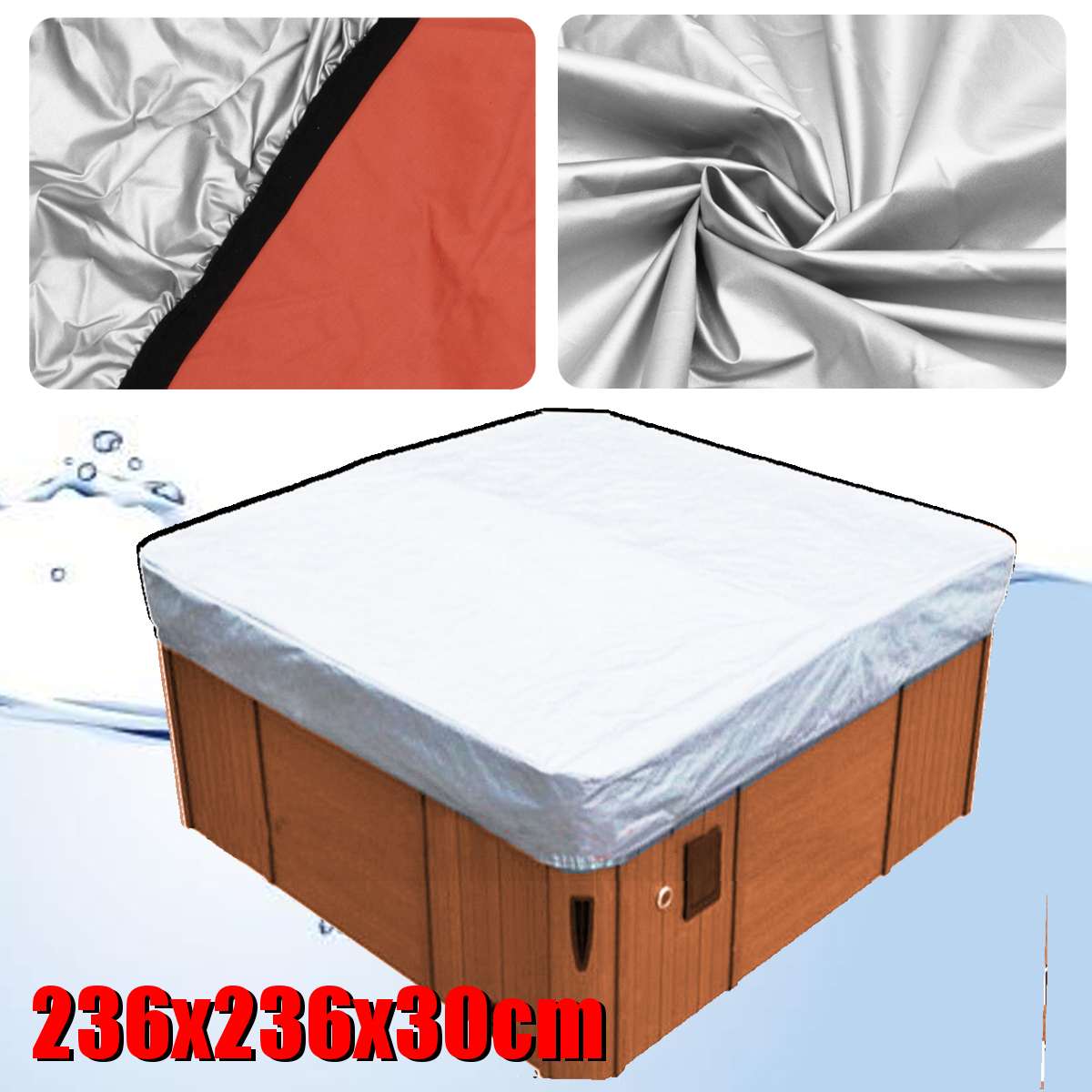 236x236x30cm Universal Tub Cover Waterproof Dust/U... – Grandado