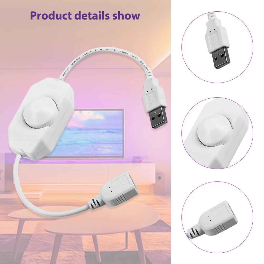 DC 5V 3A 15W Stepless USB Interface Manual Knob LE... – Grandado