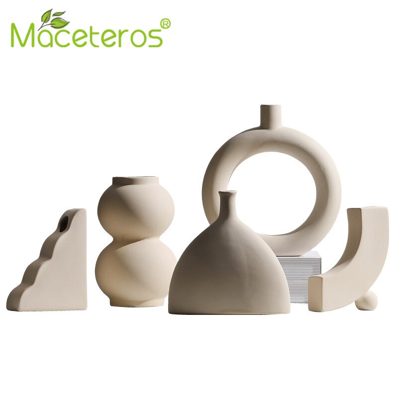 Chinese Style Simple Primitive Ceramics Flower Arr... – Grandado