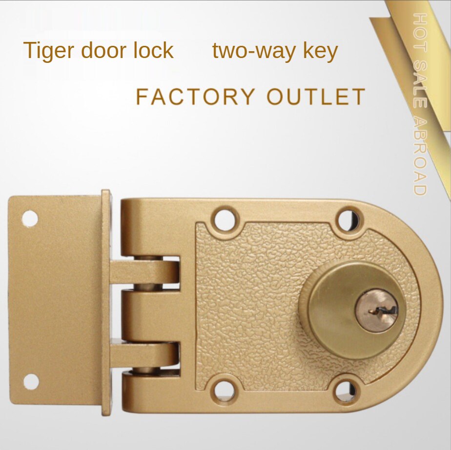 Vintage mechanical lock, tiger lock, exterior anti... – Grandado