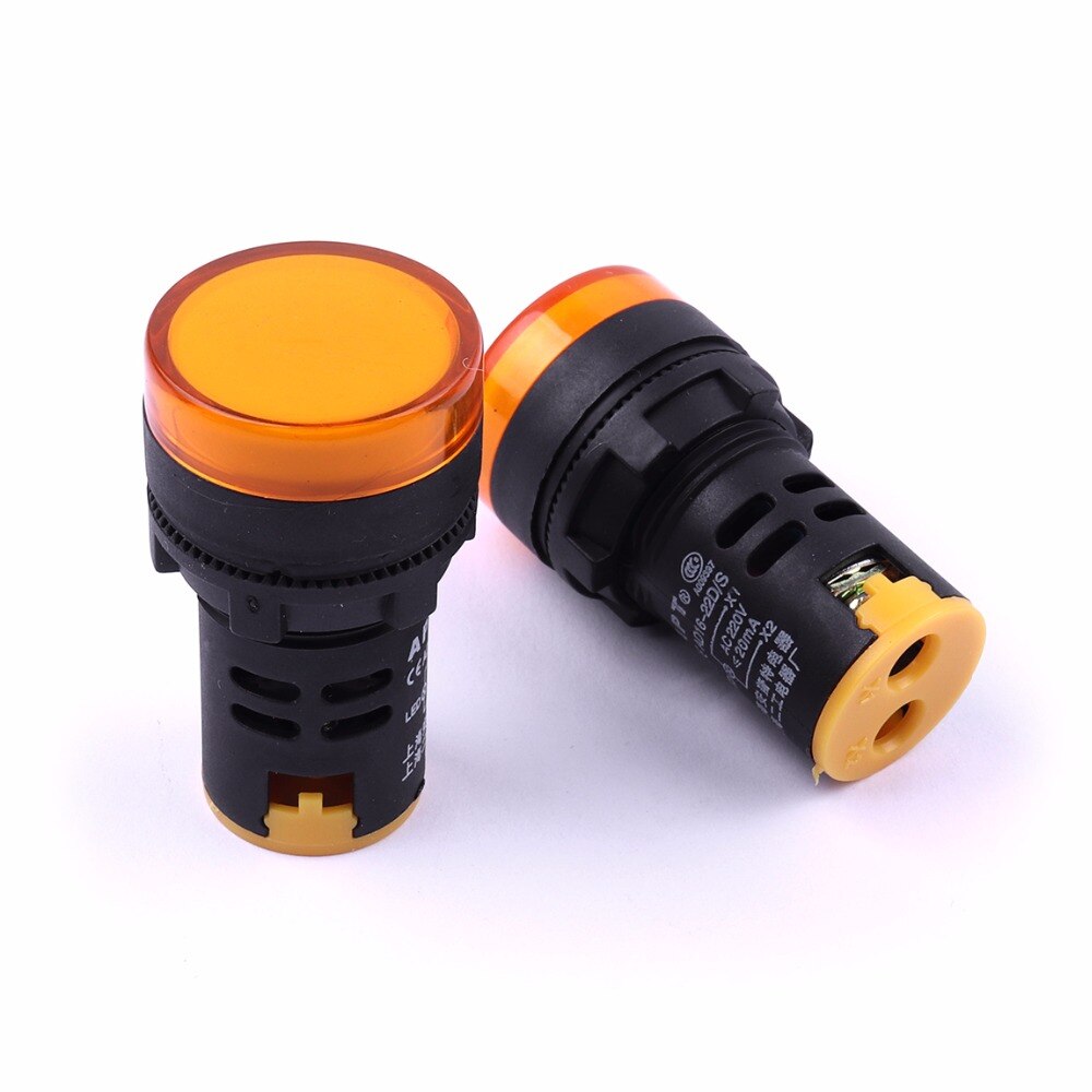 1Pcs color Yellow AC 220V 22mm Signal Led Indicato... – Vicedeal