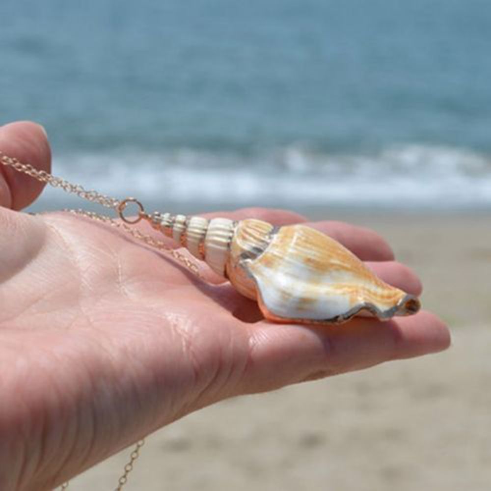 Bohemian Cowrie Conch Shell Pendant Necklace for W... – Grandado