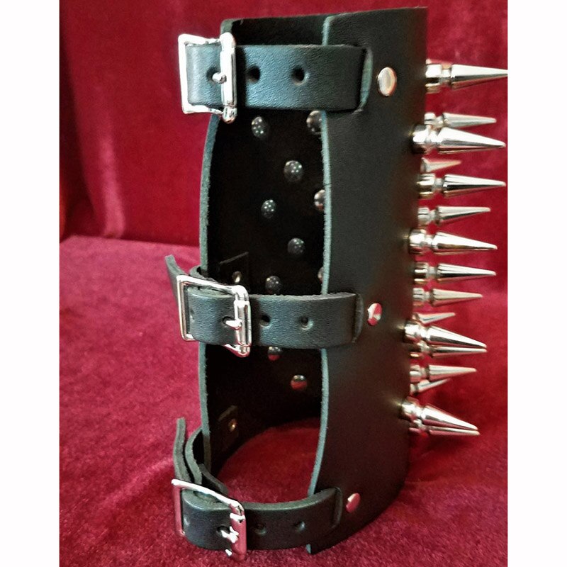 Steampunk Gothic Brutal Spikes Bracer Gauntlet Stu... – Grandado