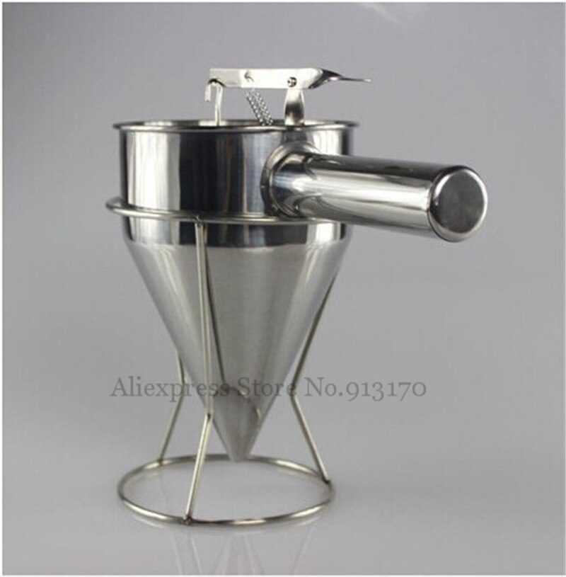 Stainless Steel Batter Dispenser Takoyaki Hopper With Holder Food ...
