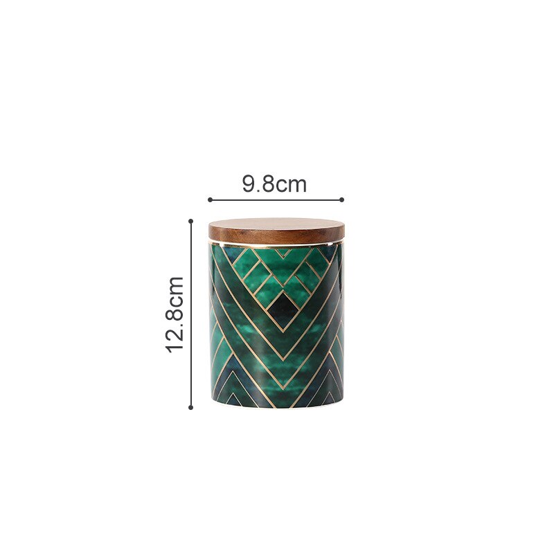 Vintage Emerald Ceramics Storage Bottles Jar Green... – Grandado