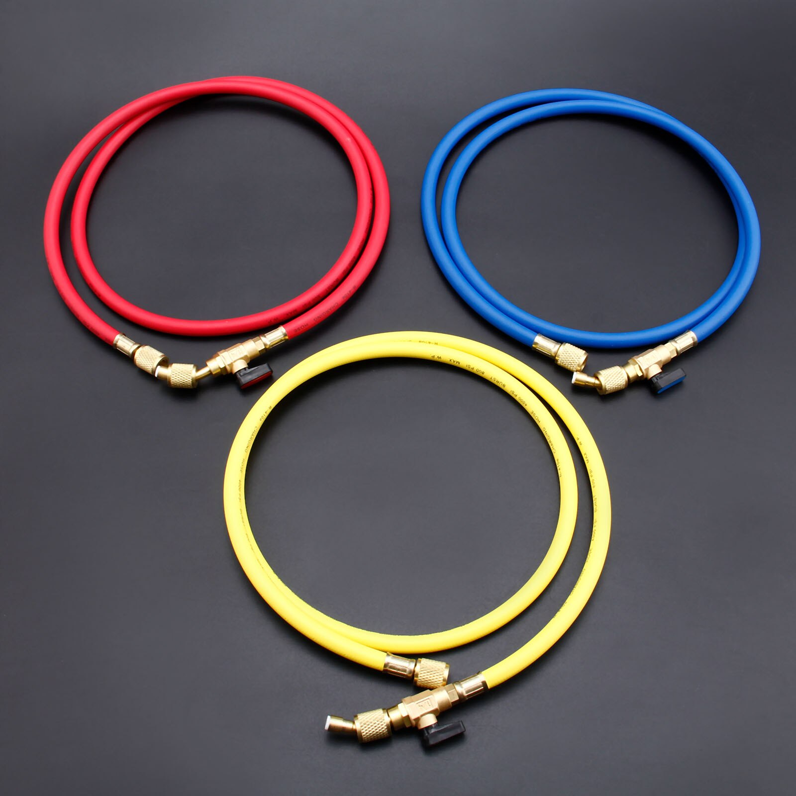 3Stck R134A AC Ladung Schlauch/w Ball Ventile R410... – Grandado