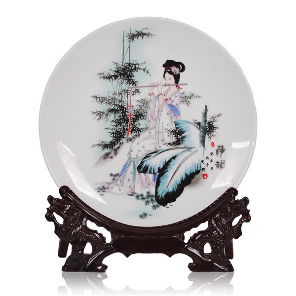 Ancient Beauty Plate Decor Decoration Dish Plate P... – Vicedeal