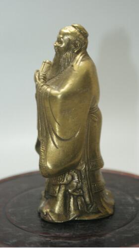 YM 304 Chinese Unique Copper Carved Confucius stat... – Vicedeal