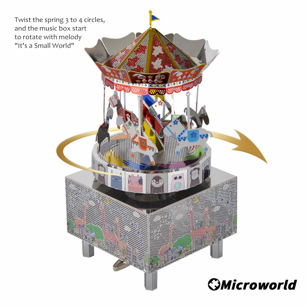 Microworld 3D Metal Puzzle Whirligig Carousel Them... – Grandado