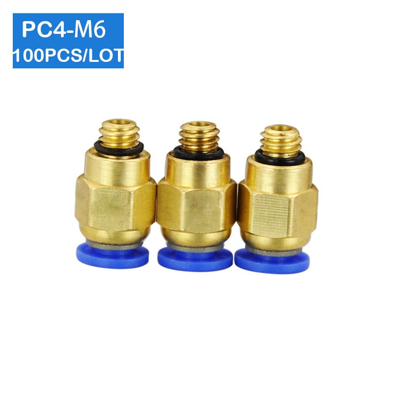 100 Pcs PC4-M6, 4 Mm Tot M6 Pneumatische Connector... – Grandado
