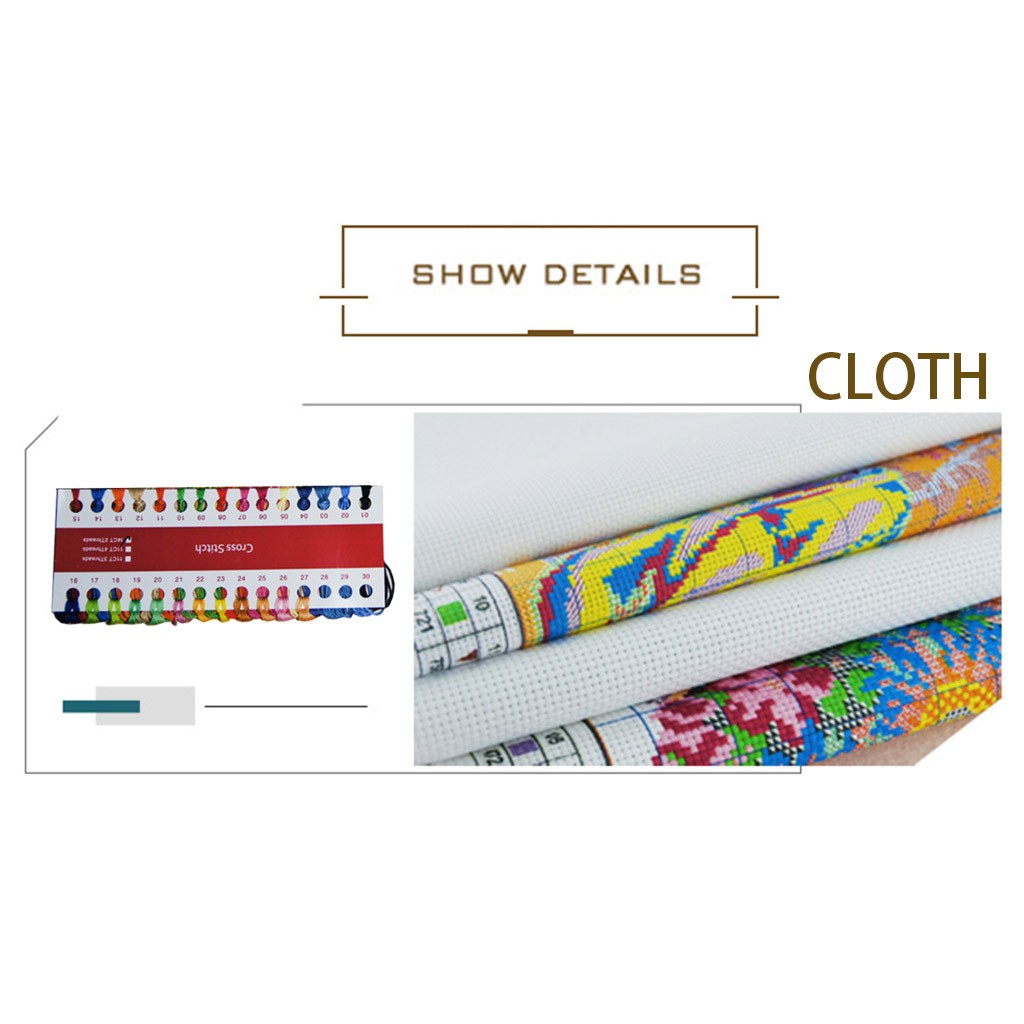 Cross Stitch Kits Stamped Seven Color Animal Easy ... – Grandado