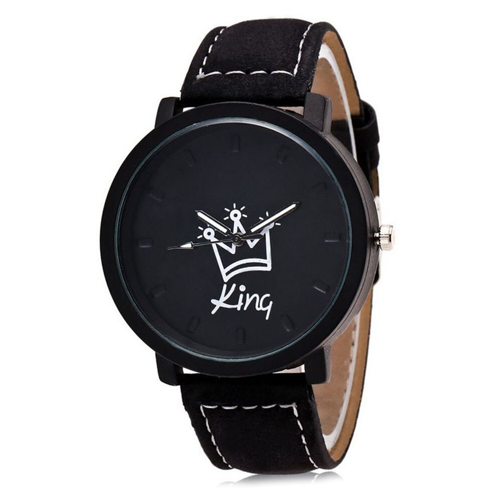 King Queen Leather Watches Women Lovers Quartz Wat... – Grandado