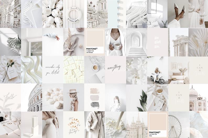 Fotowand Collage Kit | Witte Minimalistische Esthe... – Grandado