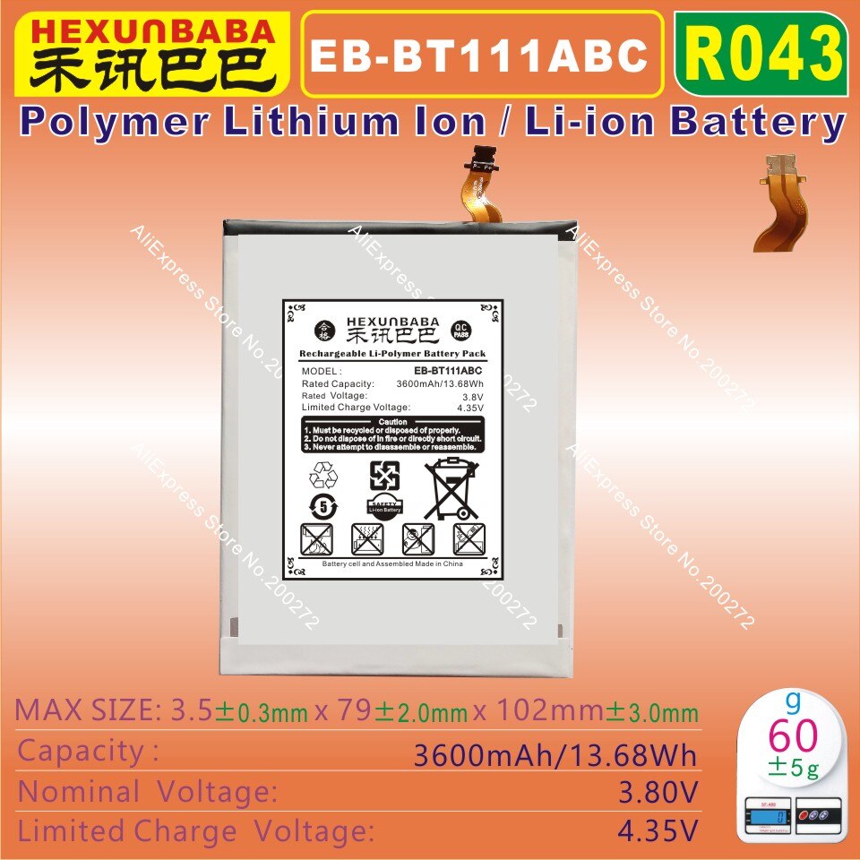 [EB-BT111ABC] 3.8V 4.35V Li - Polymer lithium ion ... – Grandado