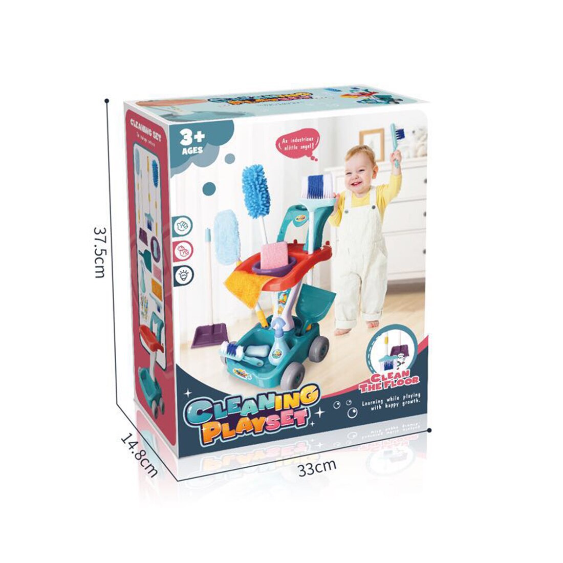 12Pcs Children Pretend Play Simulation Cleaning Se... – Grandado