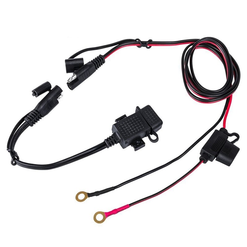 Motorcycle Waterproof SAE to USB Cable Adaptor USB... – Grandado
