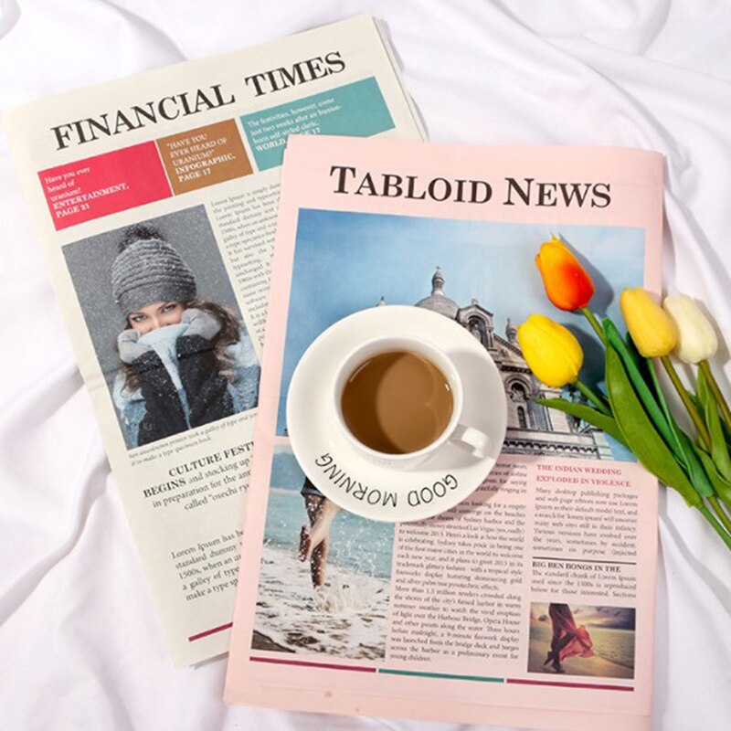 37*52 cm Vintage English Old Newspaper Photography... – Grandado