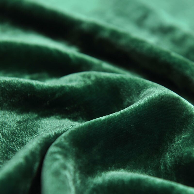 Hohe-ende smaragd grün baumwolle seide samt stoff ... – Vicedeal